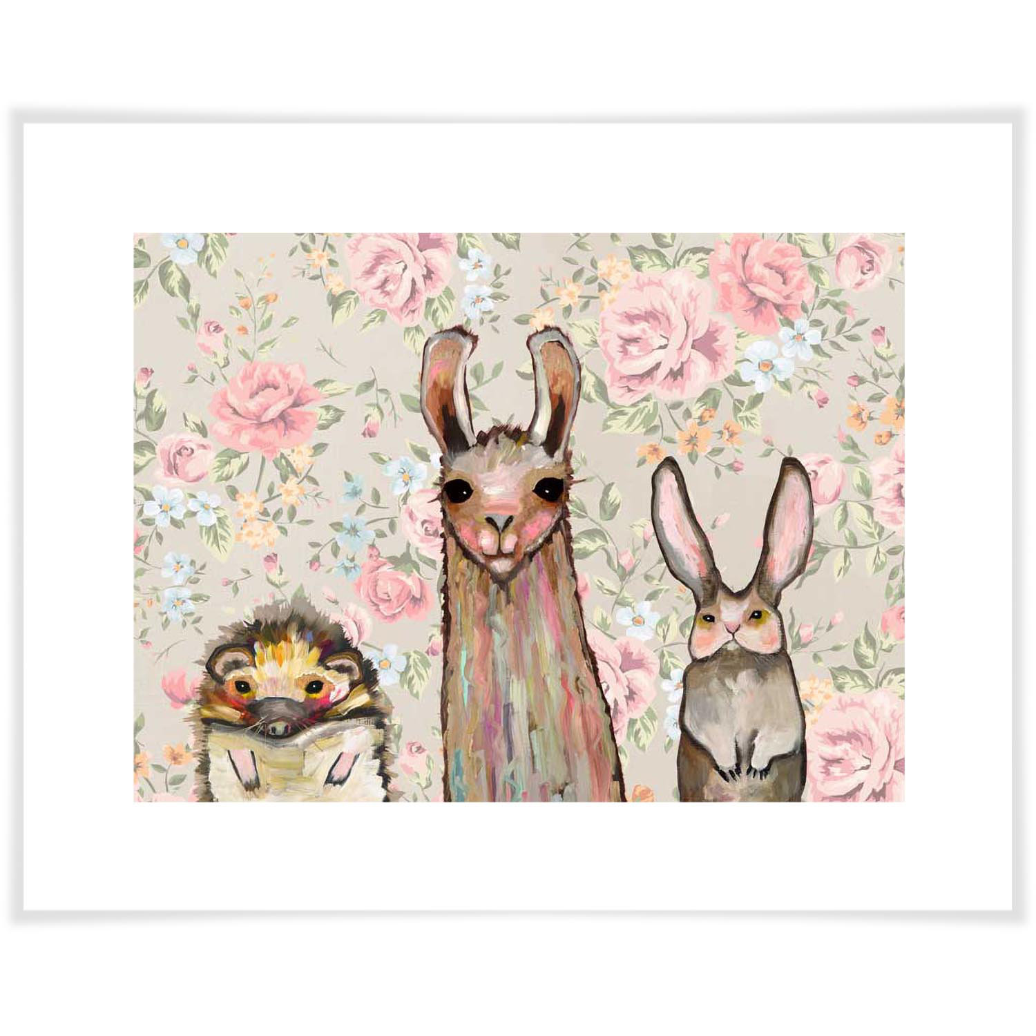Bungalow Rose Baby Llama And Friends by Eli Halpin - Print | Wayfair