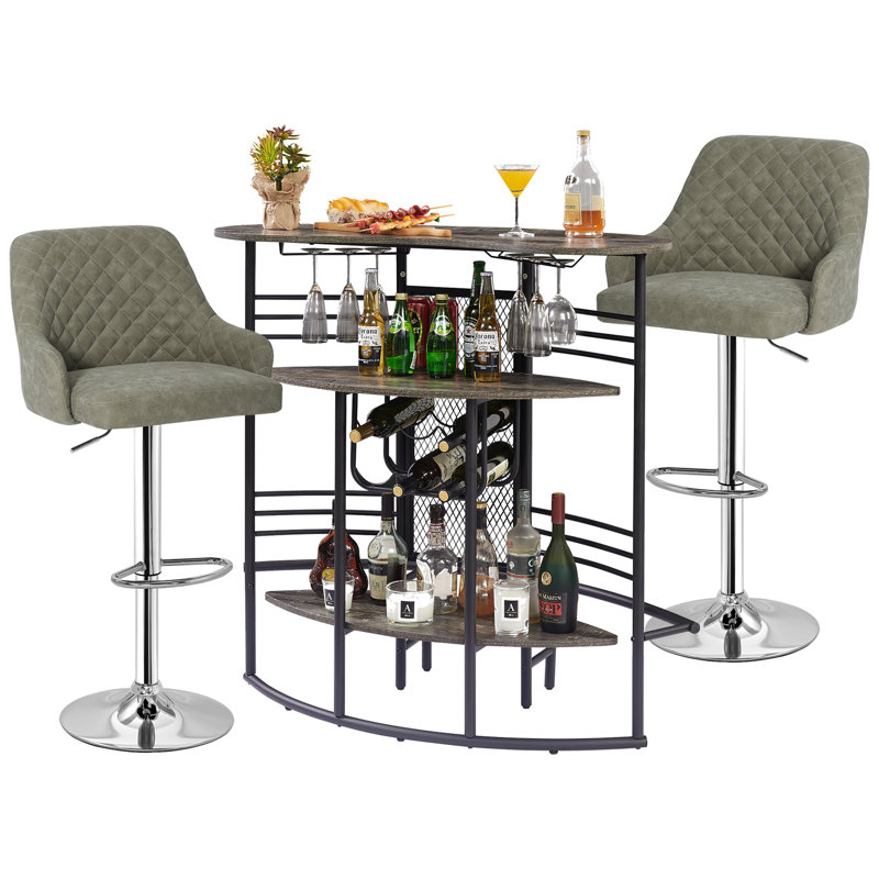 Vecelo 2 - Person Bar Height Dining Set | Wayfair