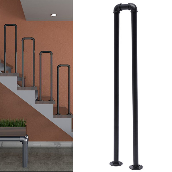 FRONG Industrial U-Shaped Stair Handrail | Wayfair