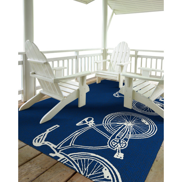 Wrought Studio Handmade Navy Indoor/Outdoor Rug & Reviews | Wayfair