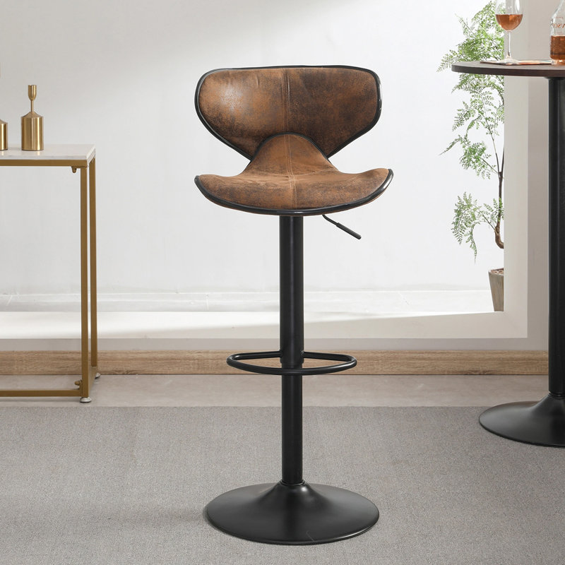 George Oliver Retro Counter Height Bar Stool With 360° Swivel And Lift ...