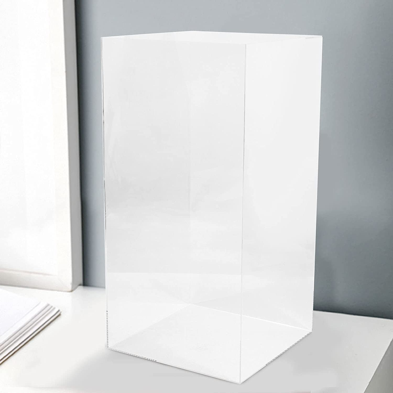 Latitude Run® Hasaan Acrylic Display Box display Cube Pedestal Art ...