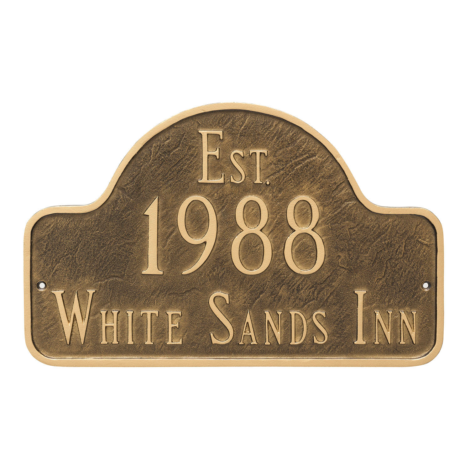Montague Metal Products Historical 3-Line Wall Address Plaque | Wayfair
