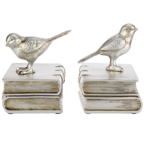 Red Barrel Studio® Birds & Books Resin Bookends & Reviews | Wayfair