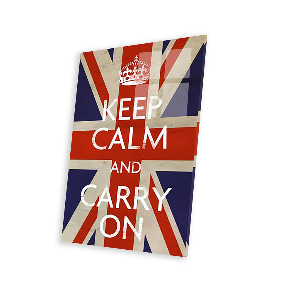 Trinx Keep Calm & Carry On (British Flag) by - Unframed Textual Art ...