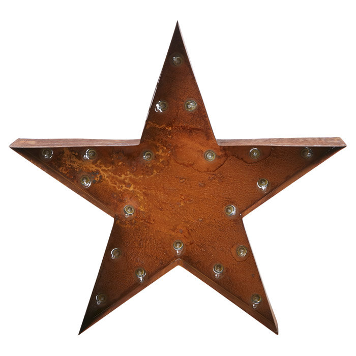 Williston Forge Star Steel Marquee Sign Wall Décor & Reviews | Wayfair