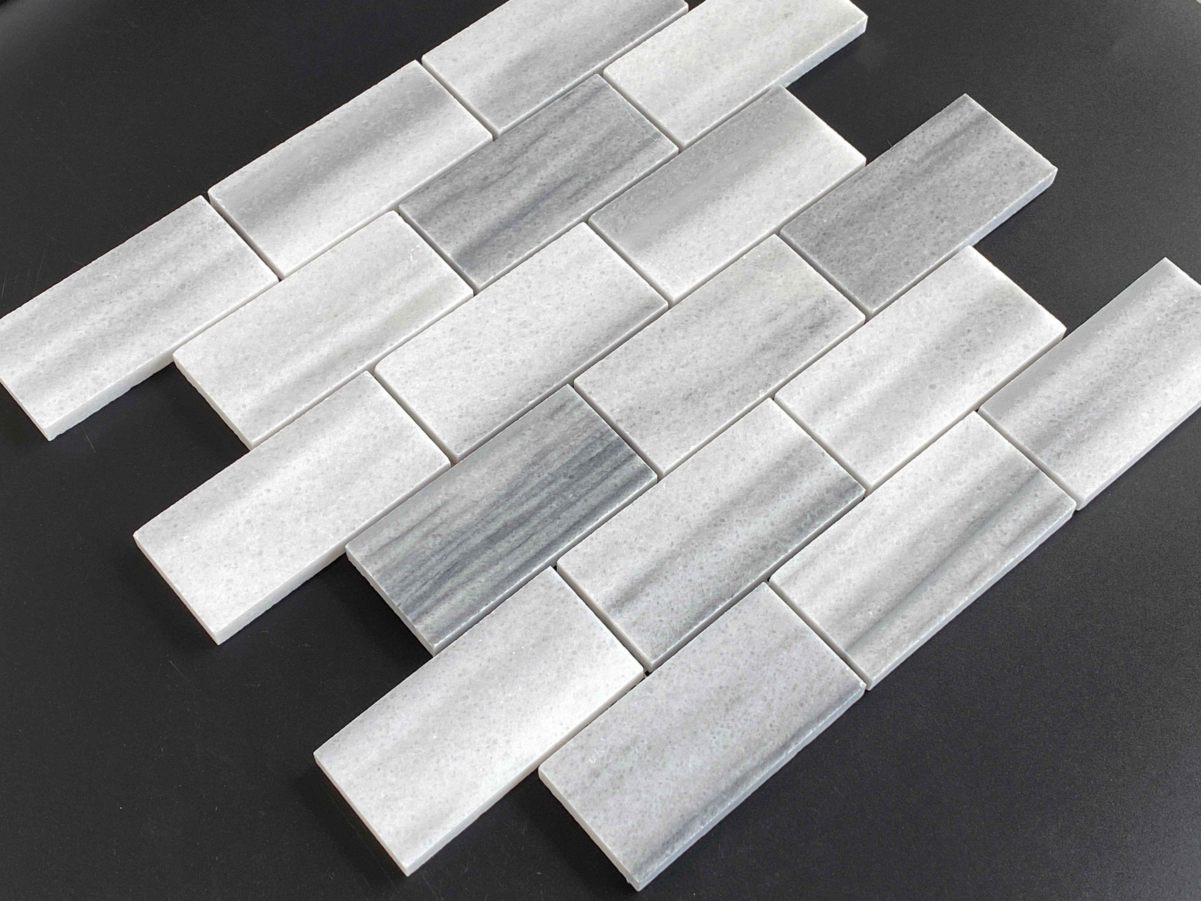 ES Stone 2" x 4" Marble Brick Joint Mosaic Wall & Floor Tile | Wayfair