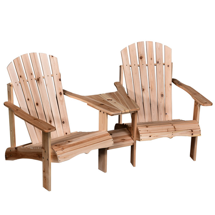 Rosecliff Heights Mckelvy Solid Wood Adirondack Chair with Table ...