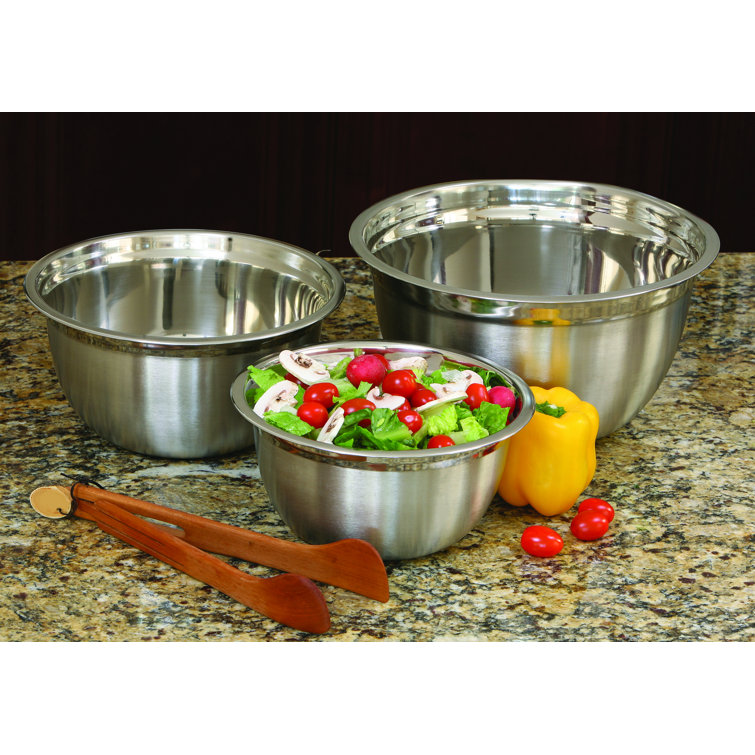 Cook Pro 3 Piece Stainless Steel Mixing Bowl Set & Reviews | Wayfair