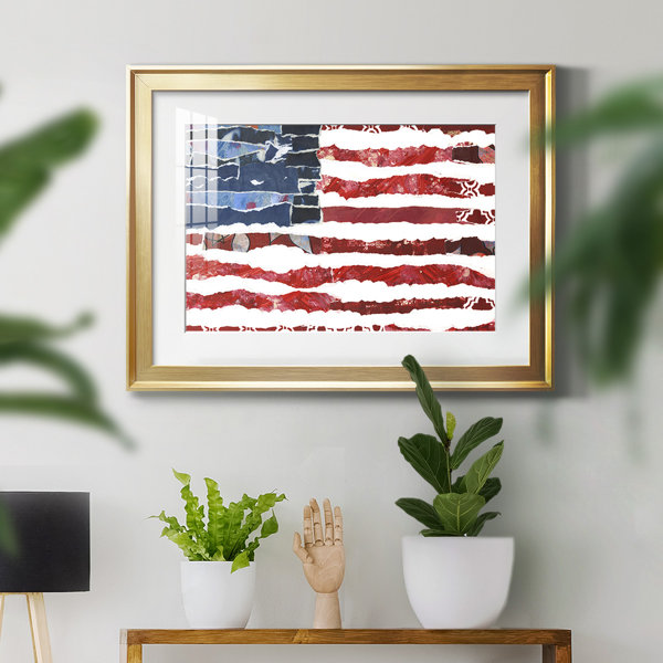 Brayden Studio® Patriotic Collage Flag - Picture Frame Print | Wayfair