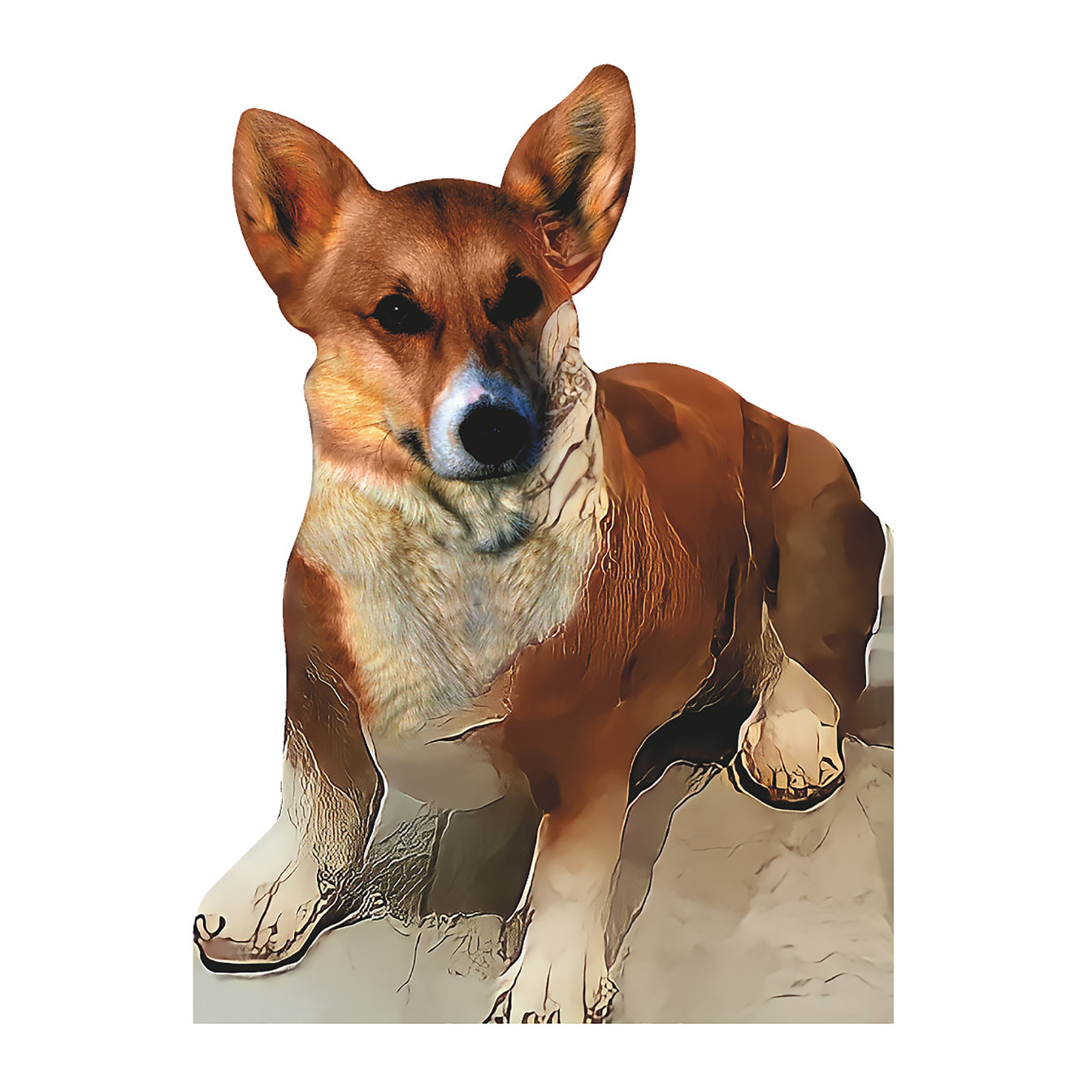 Wet Paint Printing Queen Elizabeth Ii's Royal Corgi Dog Cardboard ...