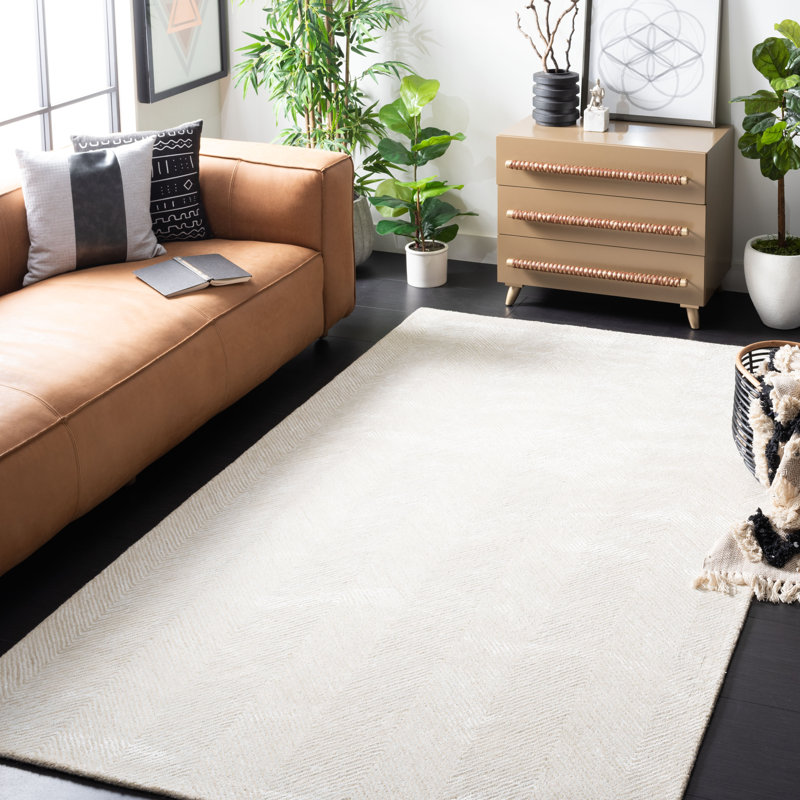 Union Rustic Keough Handmade Hand Tufted Ivory / Beige Rug & Reviews ...