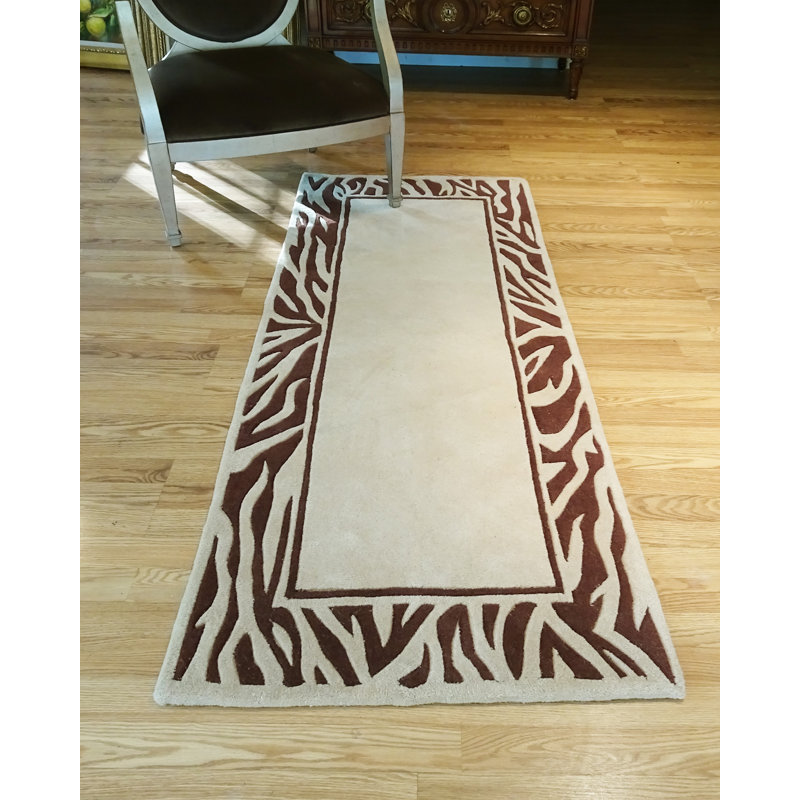 American Home Rug Co. Casual Contemporary Handmade Tufted Wool Beige ...