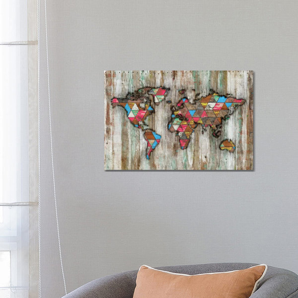 Maturi Rural World Map by Diego Tirigall - Wrapped Canvas Graphic Art ...