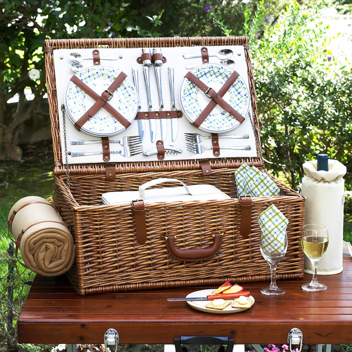 Picnic at Ascot Dorset Basket for Four in Gazebo & Reviews | Wayfair