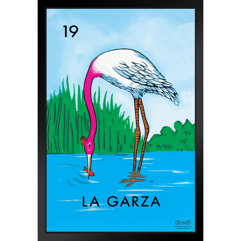 Trinx 19 La Garza Heron Loteria Card Mexican Bingo Lottery Black Wood ...