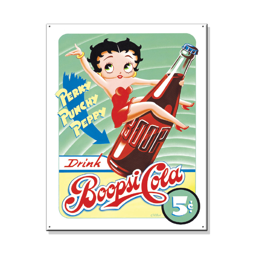 Desperate Enterprises Boopsie Cola Metal Sign - Advertisements on | Wayfair