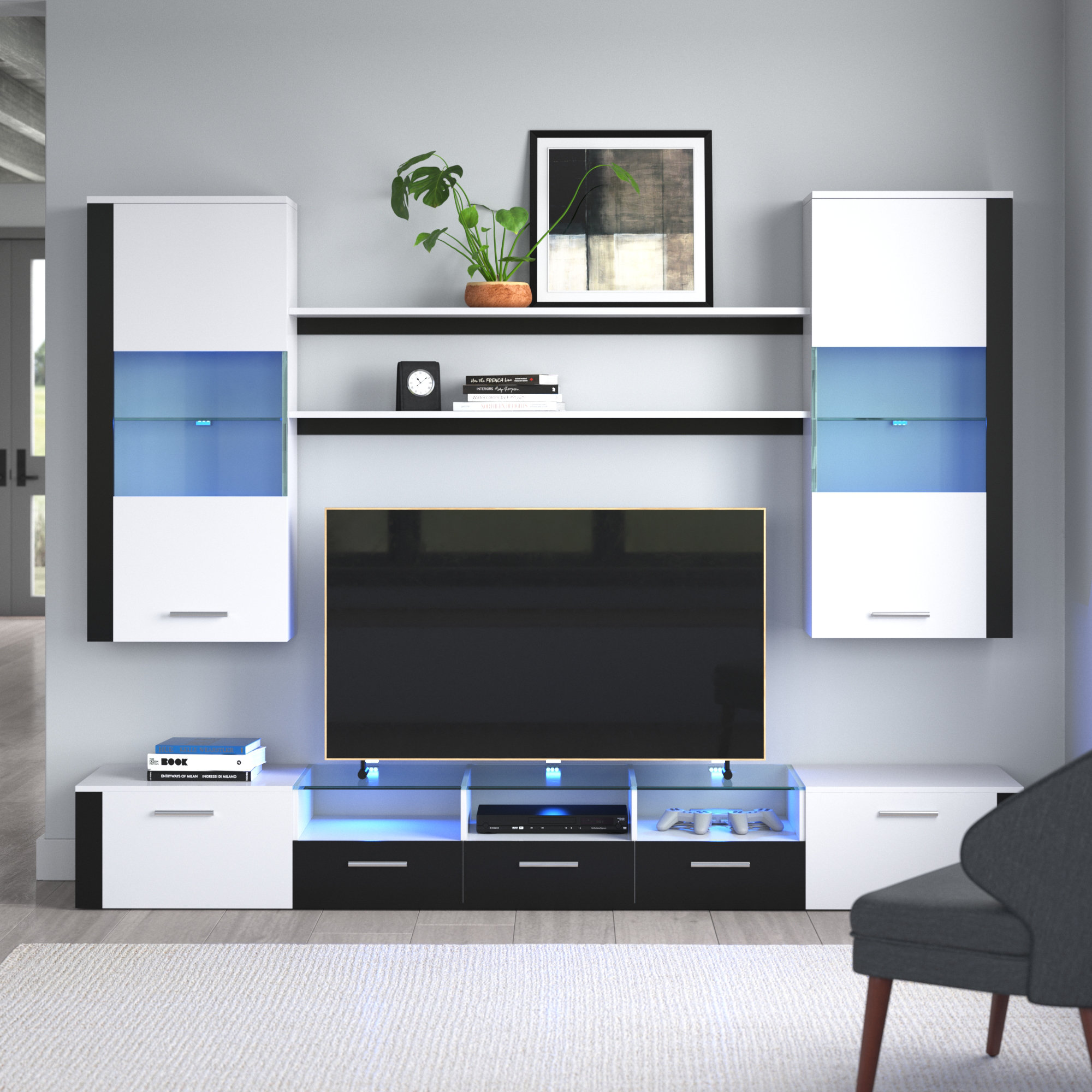 Orren Ellis Voight 98'' Media Center & Reviews | Wayfair