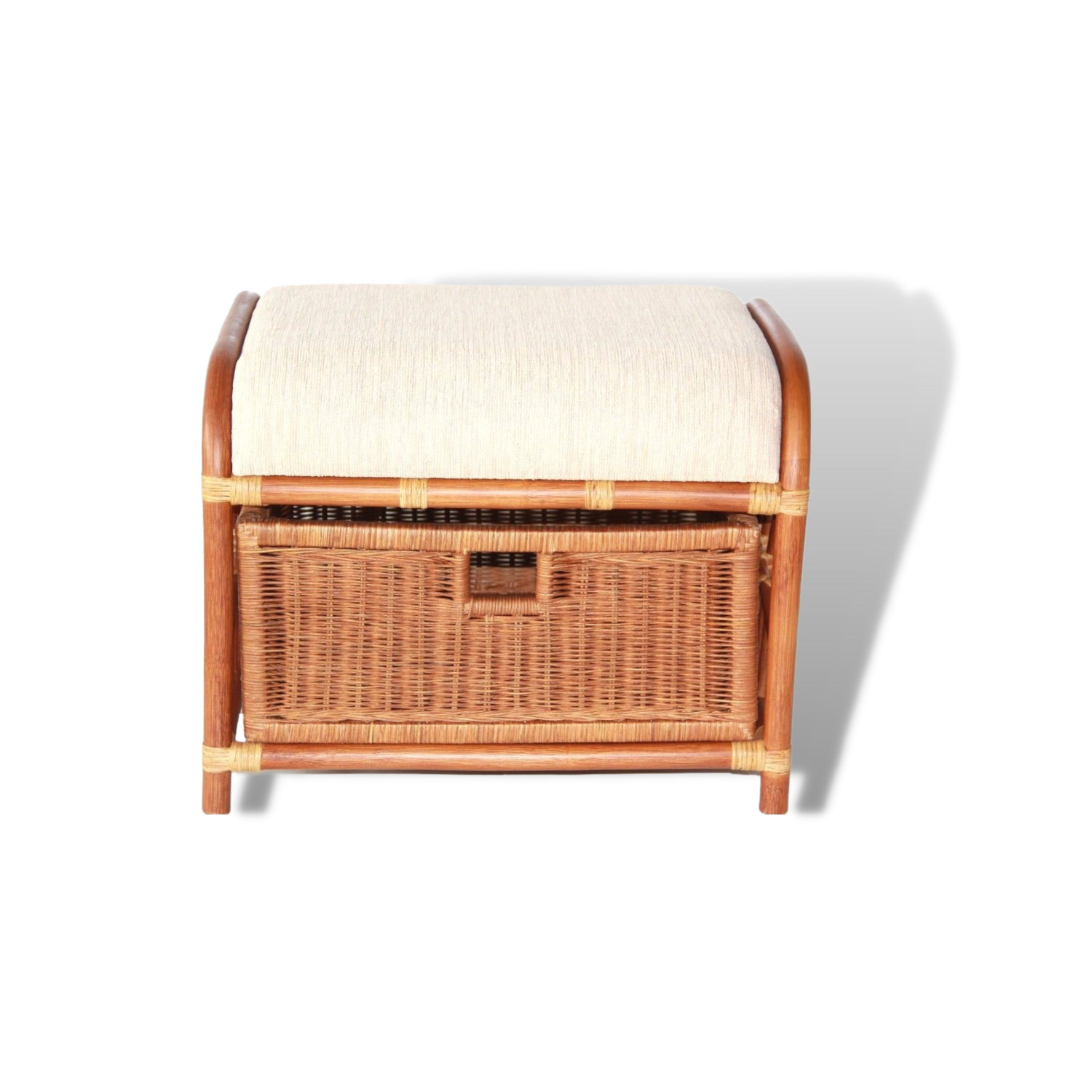 Bay Isle Home Eukleides Rattan Storage Ottoman | Wayfair