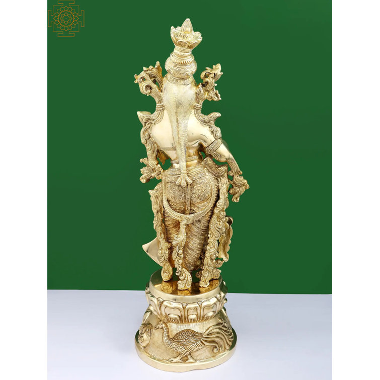 Exotic India Brass Radha Rani Statue | Wayfair