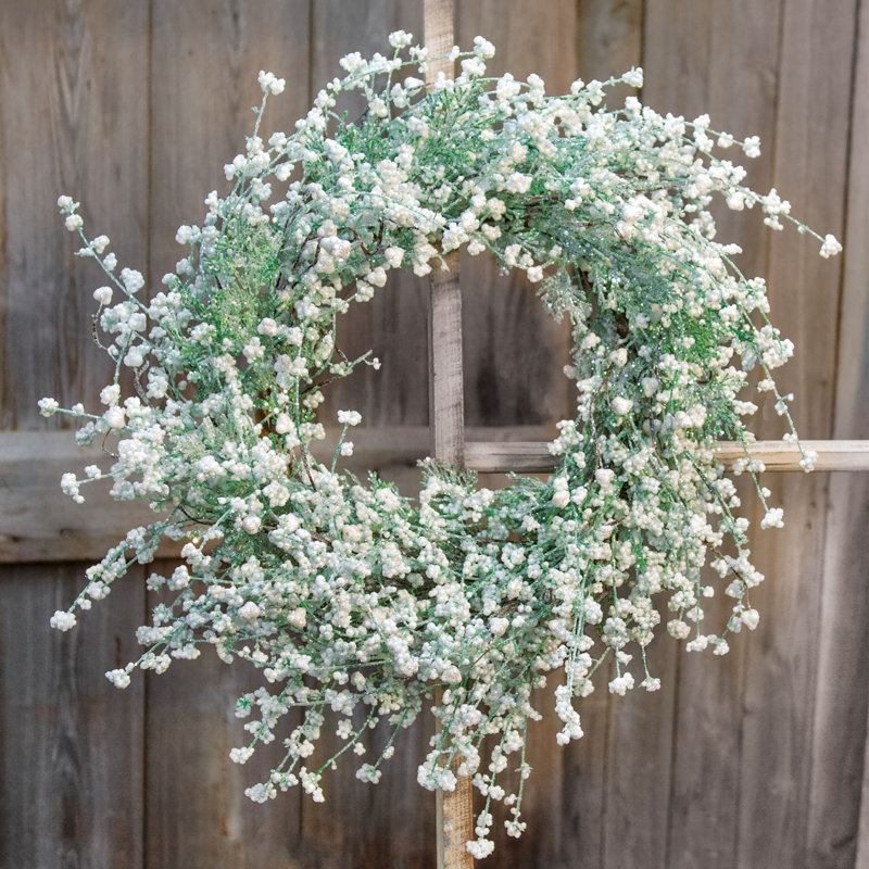 The Holiday Aisle® Faux Mixed Assortment Greenery 28'' Wreath & Reviews ...