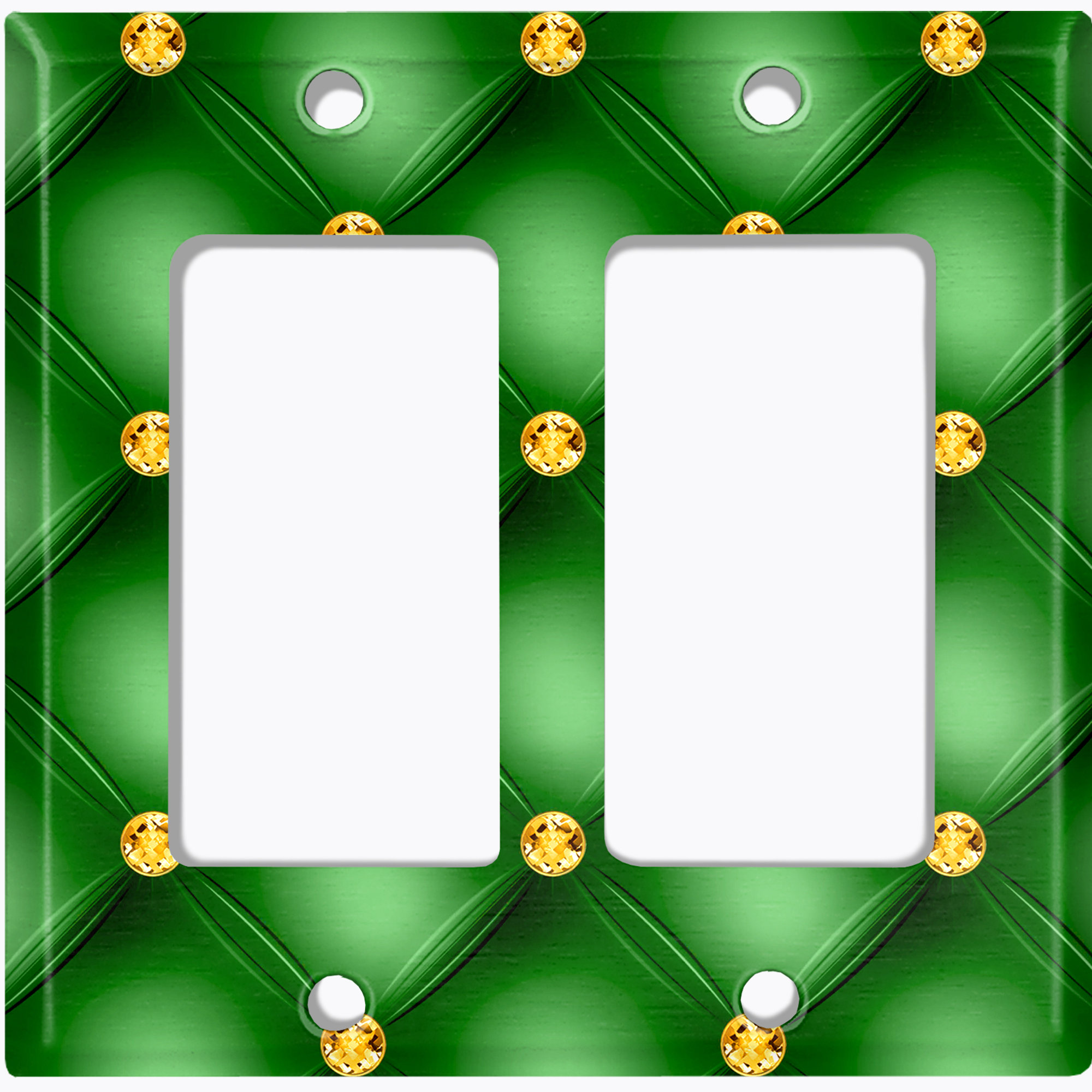 WorldAcc Tufted Diamond 2-Gang Toggle Light Switch Wall Plate | Wayfair