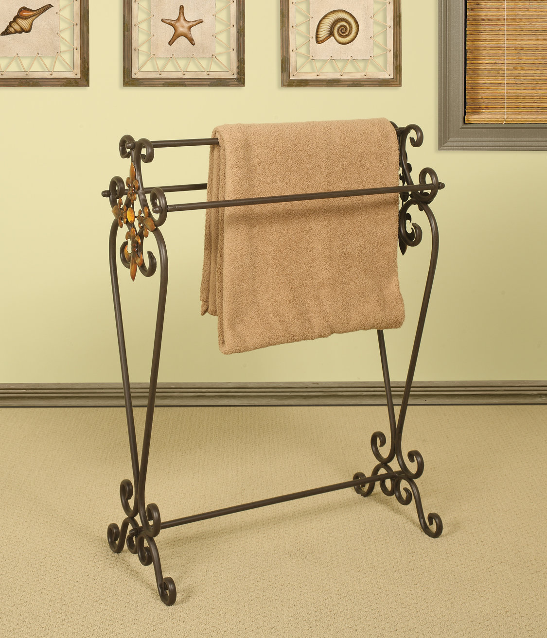 One Allium Way® 33.5'' Tall Metal Blanket/Quilt Rack & Reviews | Wayfair