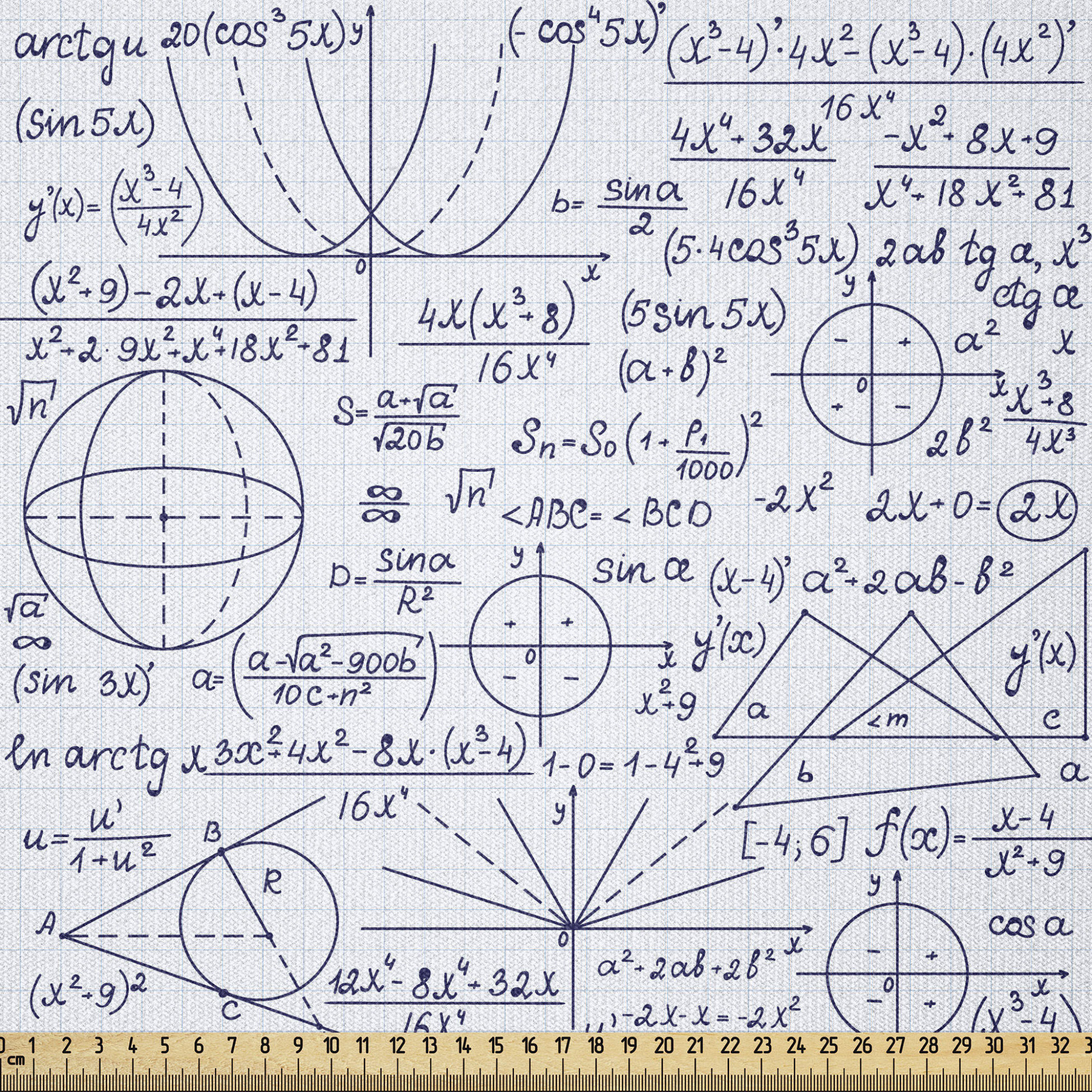 Bless international Modern Fabric By The Yard, School Genius Smart ...