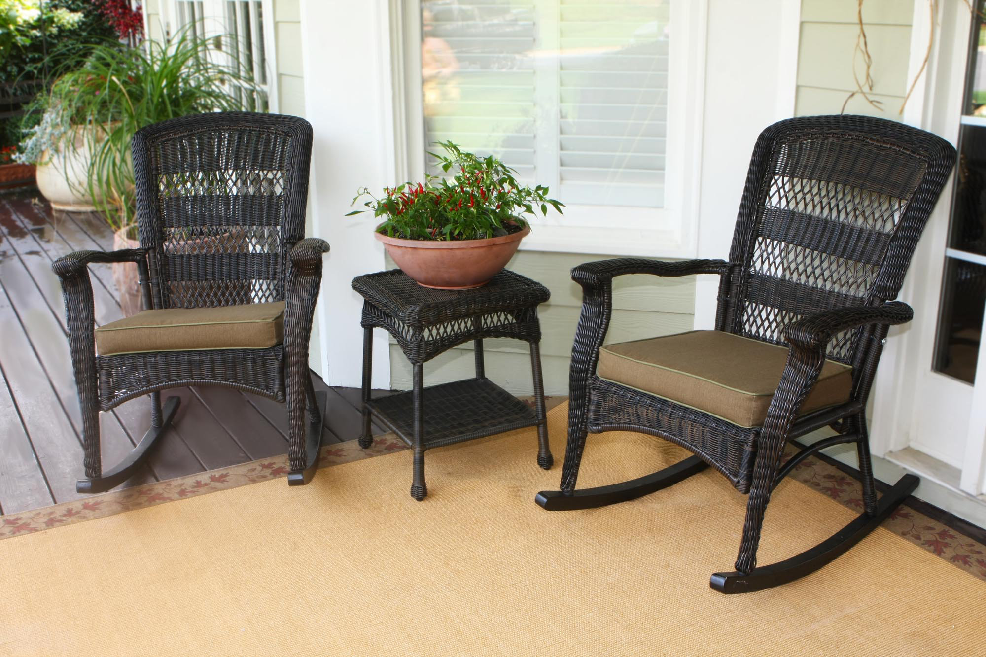 Tortuga Outdoor Portside Plantation 3 Piece Rocker Set & Reviews | Wayfair