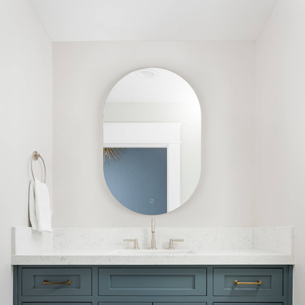 AllModern Keiko Frameless Oval LED Wall Mirror | Wayfair