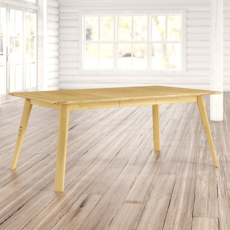 George Oliver Leclair Extendable Maple Solid Wood Dining Table ...