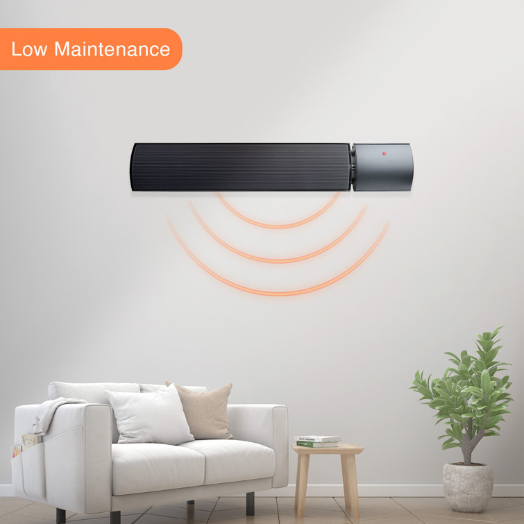 Mirrorstone 1800W Helios Infrared Bar Heater Black | Wayfair.co.uk
