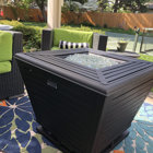 Sunbeam Pyramid Steel Propane/Natural Gas Fire Pit Table & Reviews ...