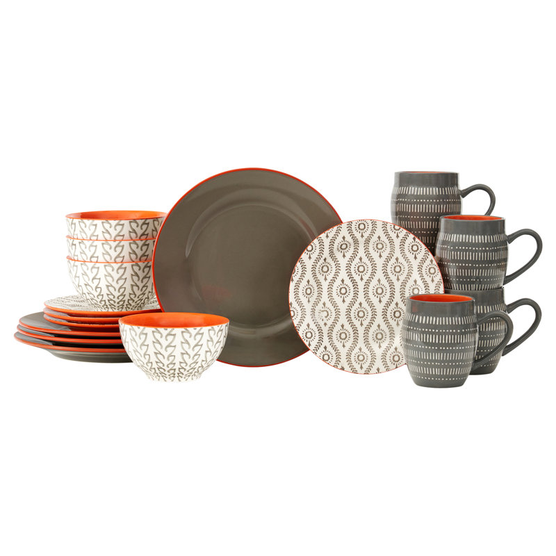 Baum Stoneware Dinnerware Set - Service for 4 & Reviews | Wayfair