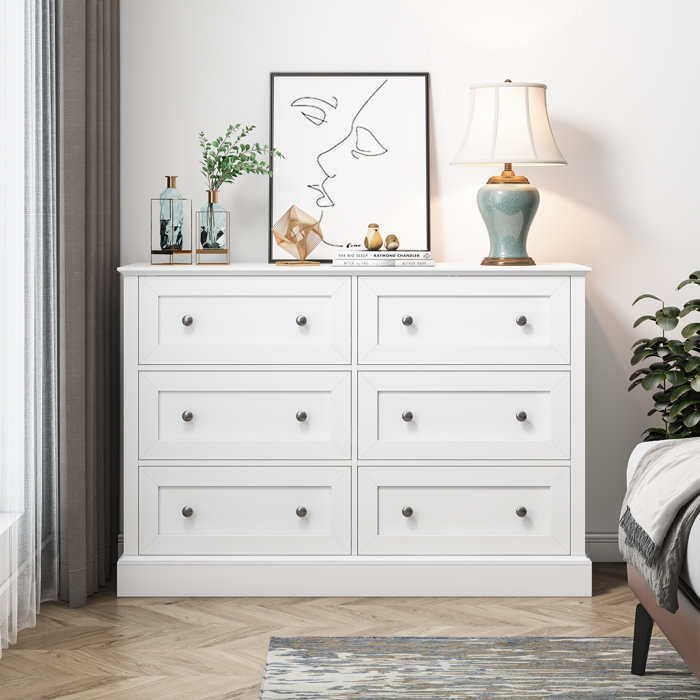 Lark Manor Alizai 6 Drawer 47.2" W Double Dresser & Reviews | Wayfair