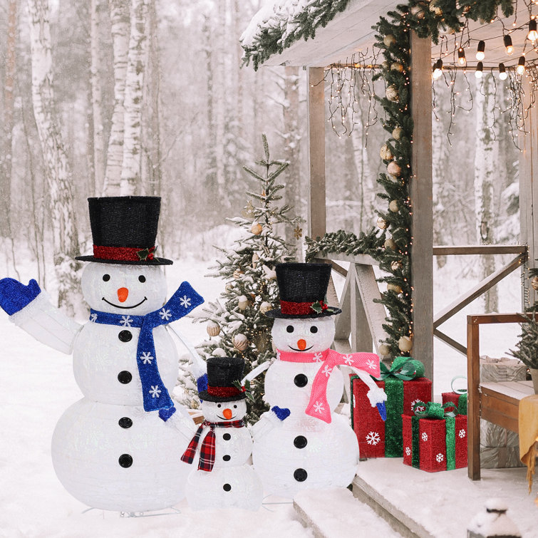 The Holiday Aisle® Snowman Family Lighted Display & Reviews | Wayfair