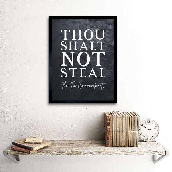 Maturi Ten Commandments Thou Shalt Not Steal Christian Bible Verse ...