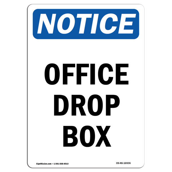 SignMission Office Drop Box Sign | Wayfair