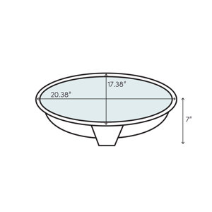 American Standard Aqualyn 17.38'' Ceramic Oval Drop-In Bathroom Sink ...