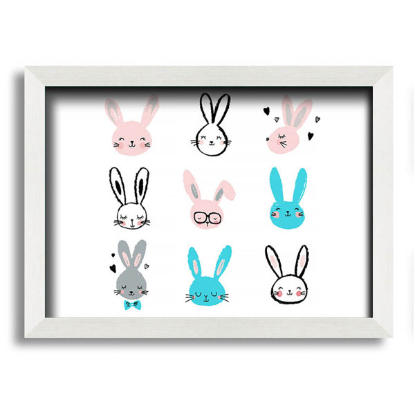 Harriet Bee Bruse Rabbit Faces - Single Picture Frame Art Prints ...