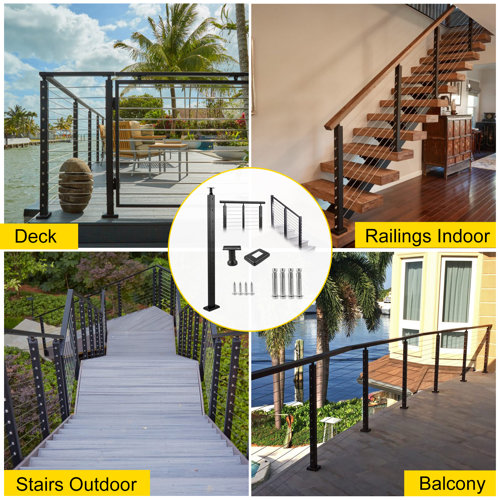 VEVOR Cable Railing Post Set & Reviews | Wayfair