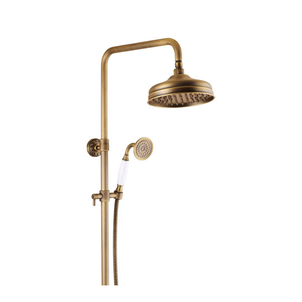 Belfry Bathroom Antique Brass Retro Brushed Bath Shower Mixer Tap Panel ...