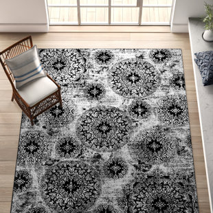 Wayfair | Black Floral & Plant Area Rugs You'll Love in 2023