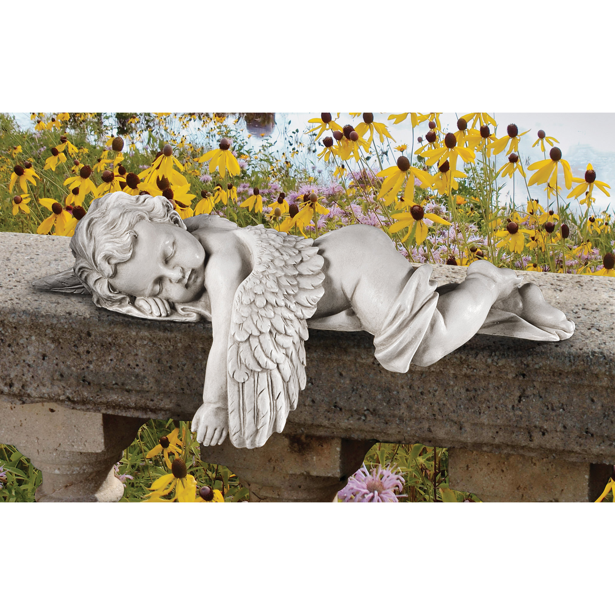 Design Toscano Sleepy Time Baby Angel Statue & Reviews | Wayfair