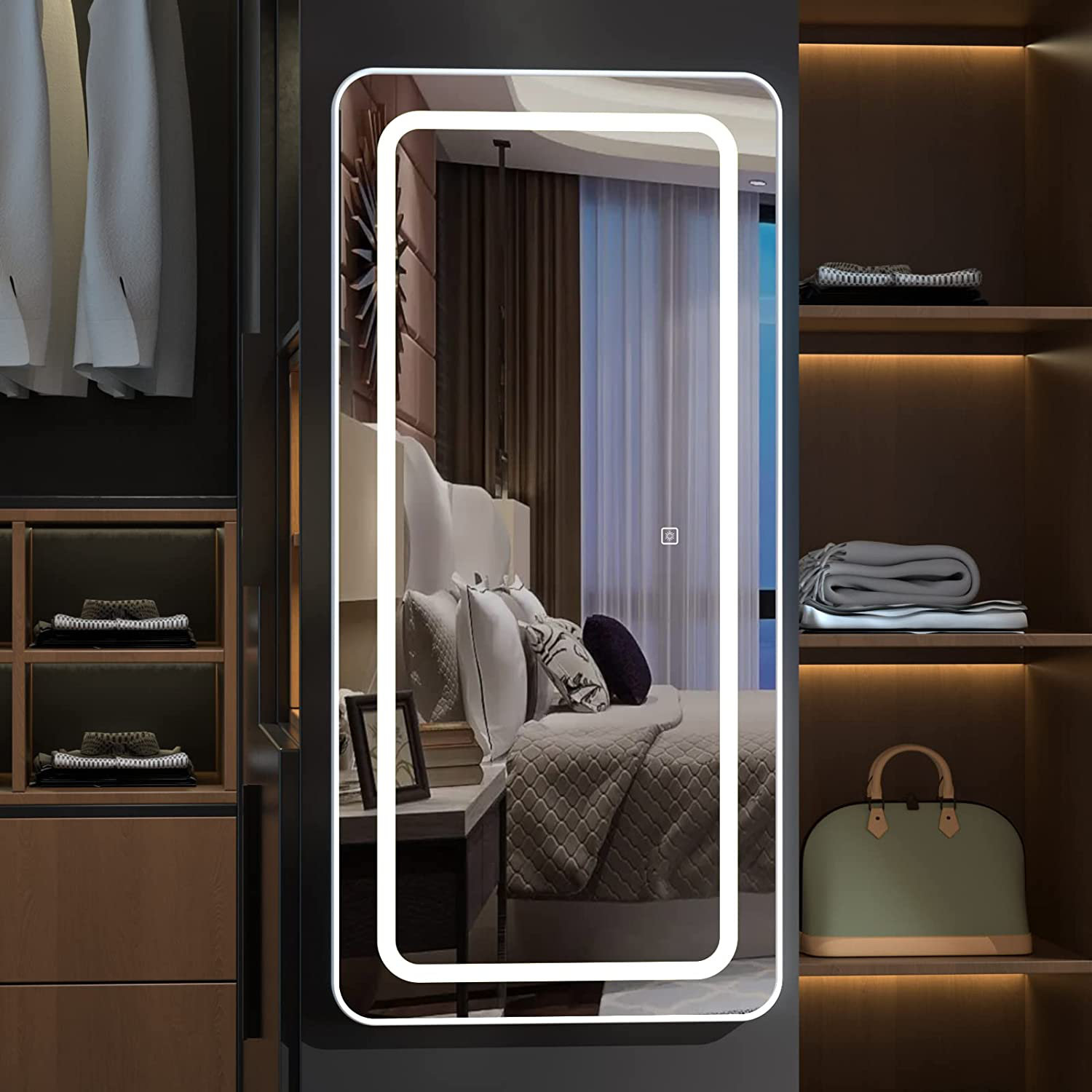 Ivy Bronx Coye Rectangle LED Wall Mirror | Wayfair