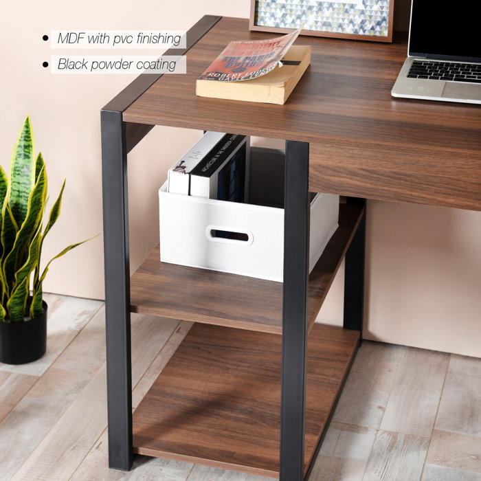 Zipcode Design™ Avondale 47" W Industrial Style Work Desk with Shelf ...
