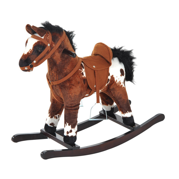 Qaba Plush Ride On Rocking Horse & Reviews | Wayfair