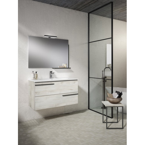 Gracie Oaks Aquilar 24" Wall-Mounted Single Bathroom Vanity Set | Wayfair