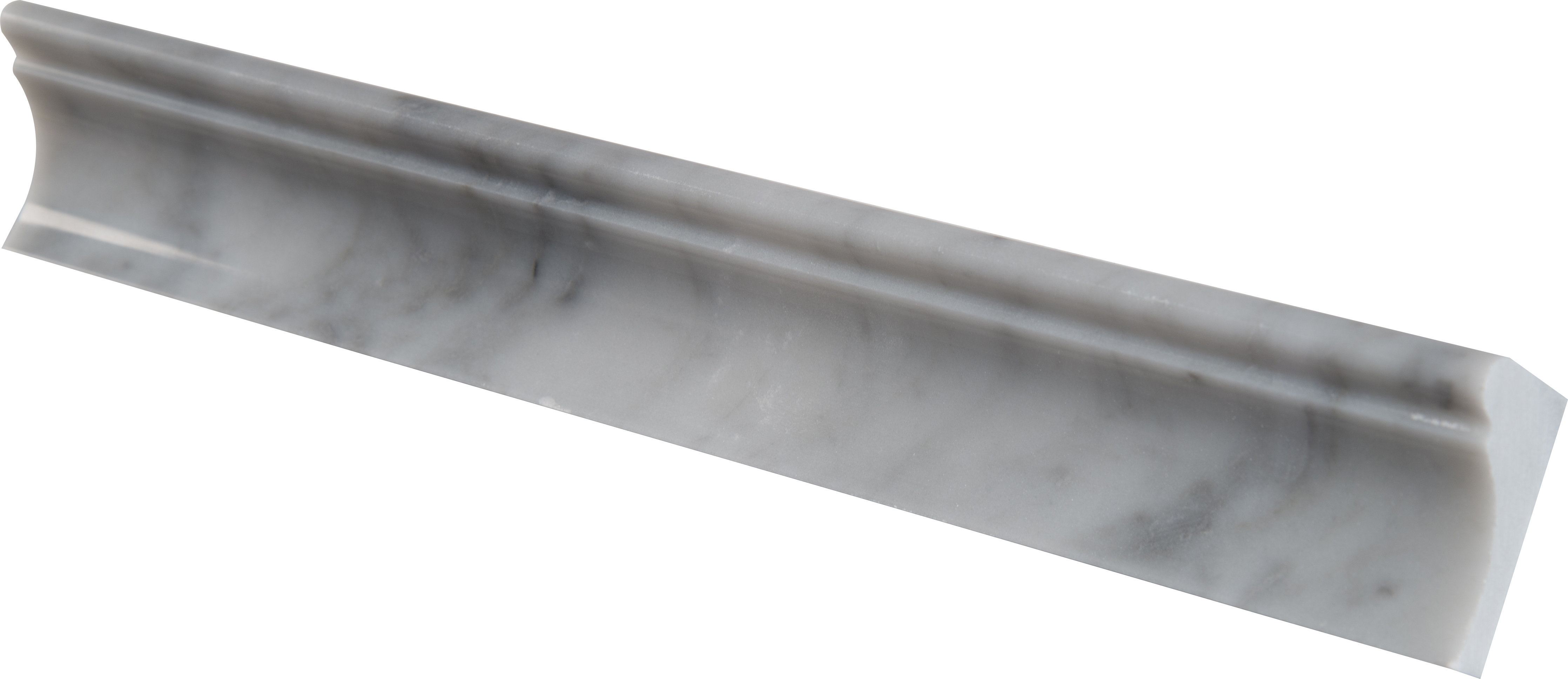 MSI Carrara 12" x 2" Polished Marble Pencil Liner Tile Trim in Carrara ...