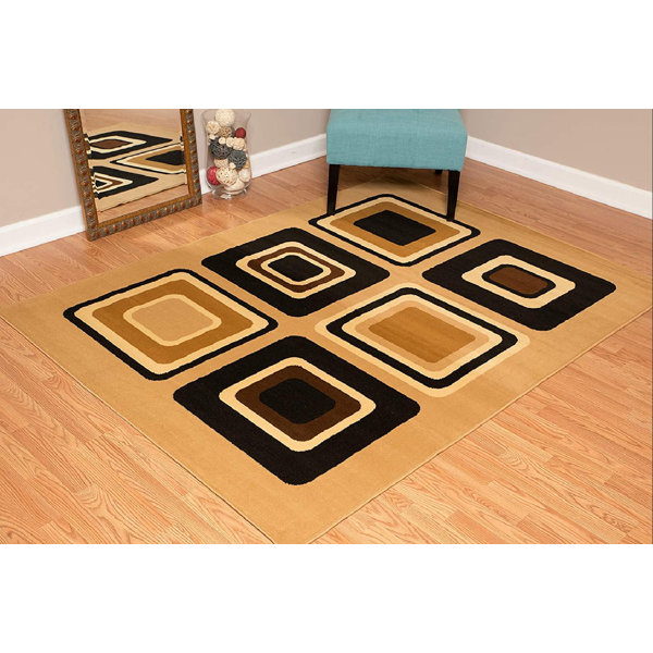 Corrigan Studio® Modern Indoor Area Rug With Geometric Pattern, Jute ...